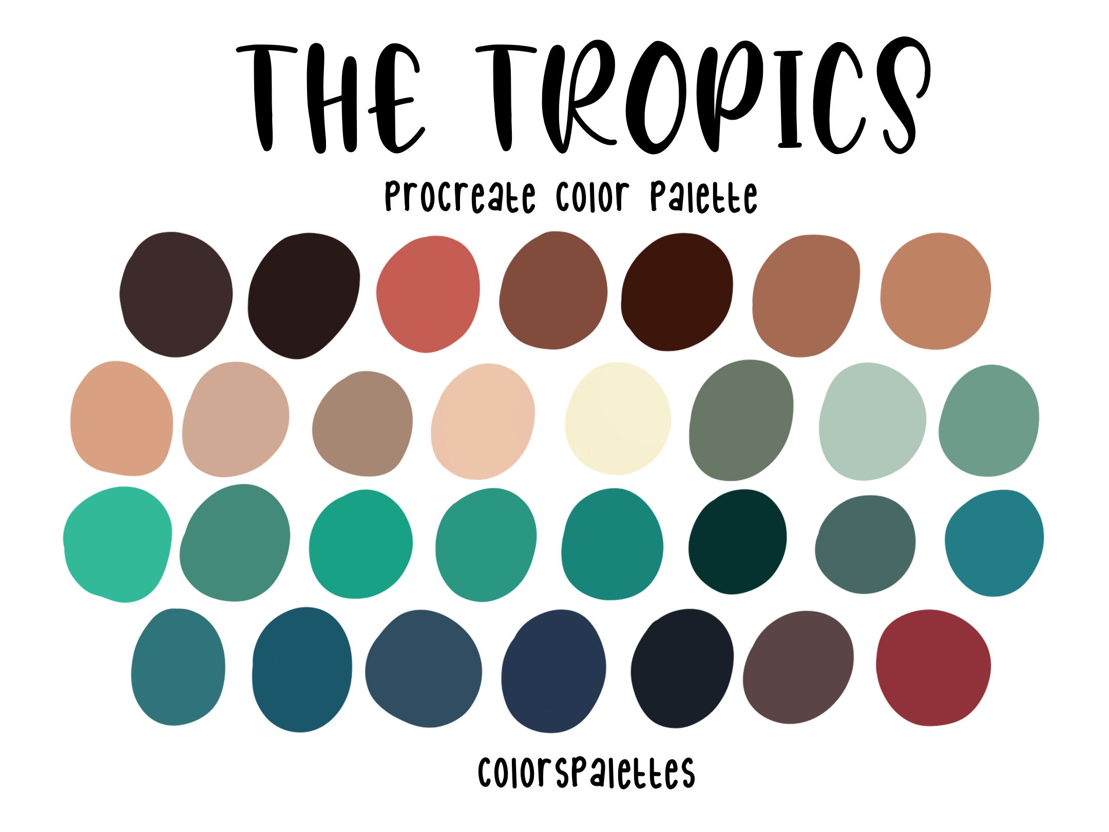 The Tropics Procreate Color Palette Colorspalettes™ Etsy