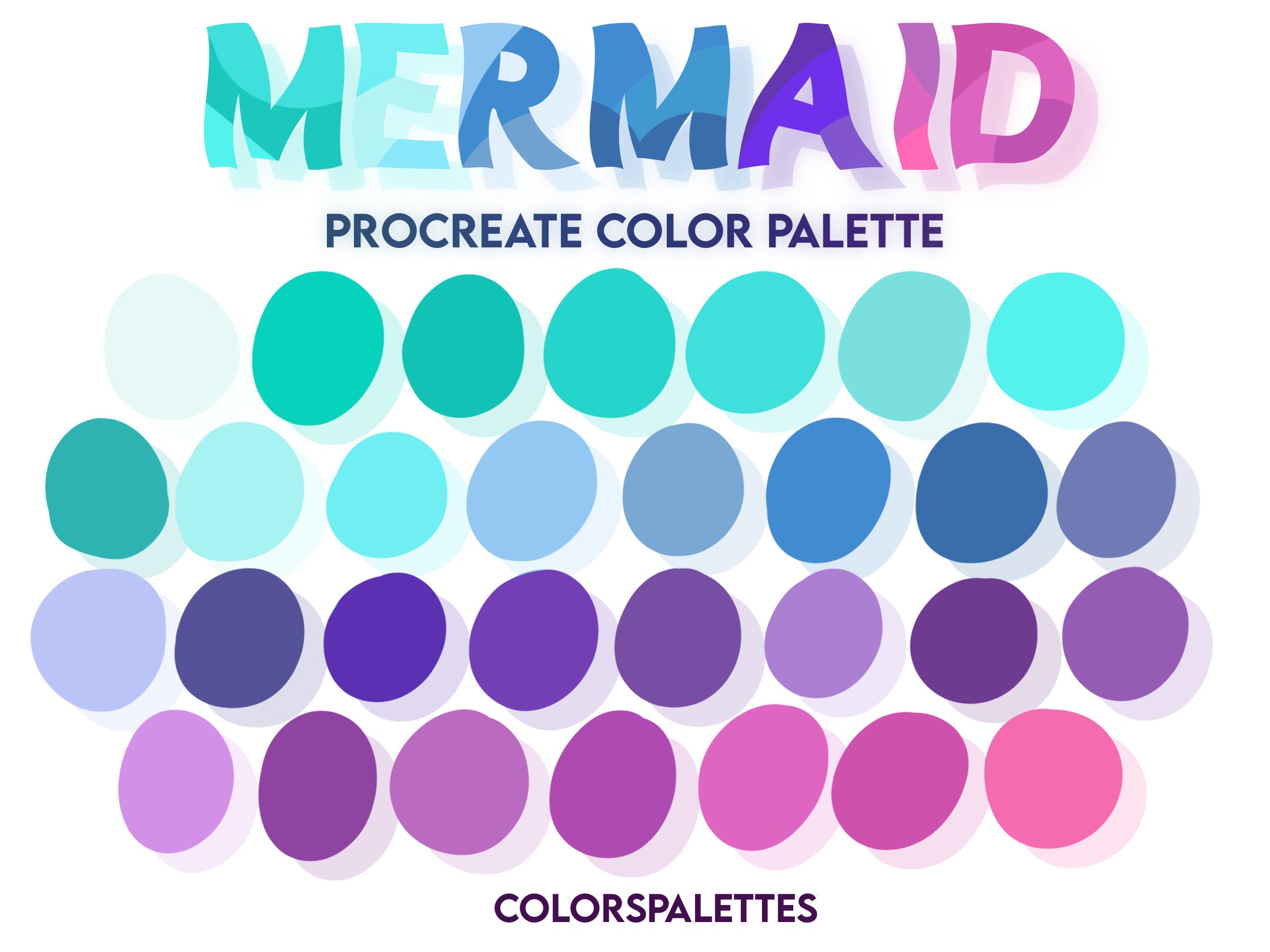 Mermaid Procreate Color Palette / Colorspalettes™ - Etsy