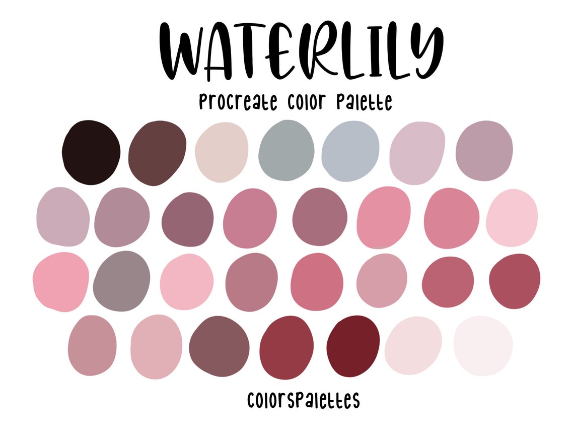 Waterlily Procreate Color Palette Colorspalettes™ Etsy