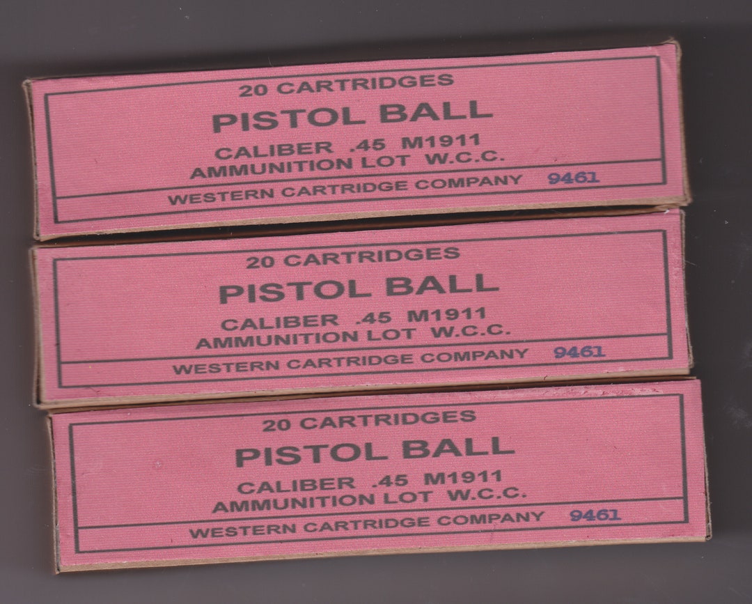 Set of 3 REPRODUCTION EMPTY WW2 Era 45 Cal Ammo Boxes 20 Size - Etsy