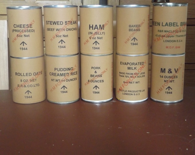 Set of 20 REPRODUCTION WW2 British Ration. Tin Labels - Etsy