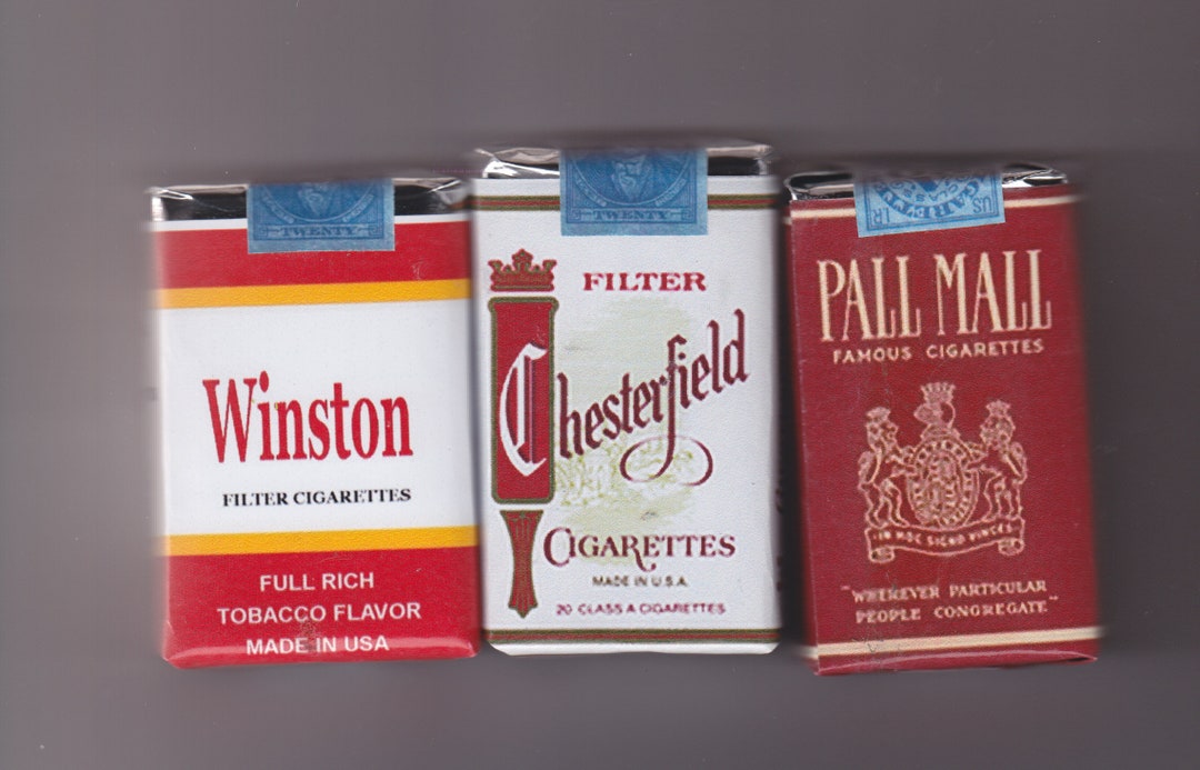 Set of 3 REPRODUCTION DUMMY Cigarette Packs Filled With Foam NO ...