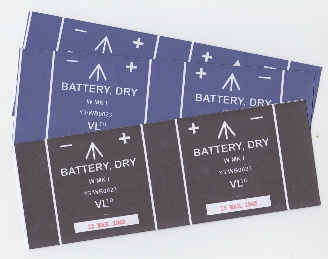 Set of 4 REPRODUCTION WW2 British Military Battery Labels - Etsy