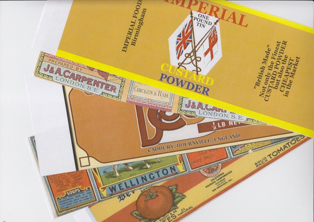 Set of 30 REPRODUCTION WW1 BRITISH EMPIRE Tin Labels - Etsy Australia