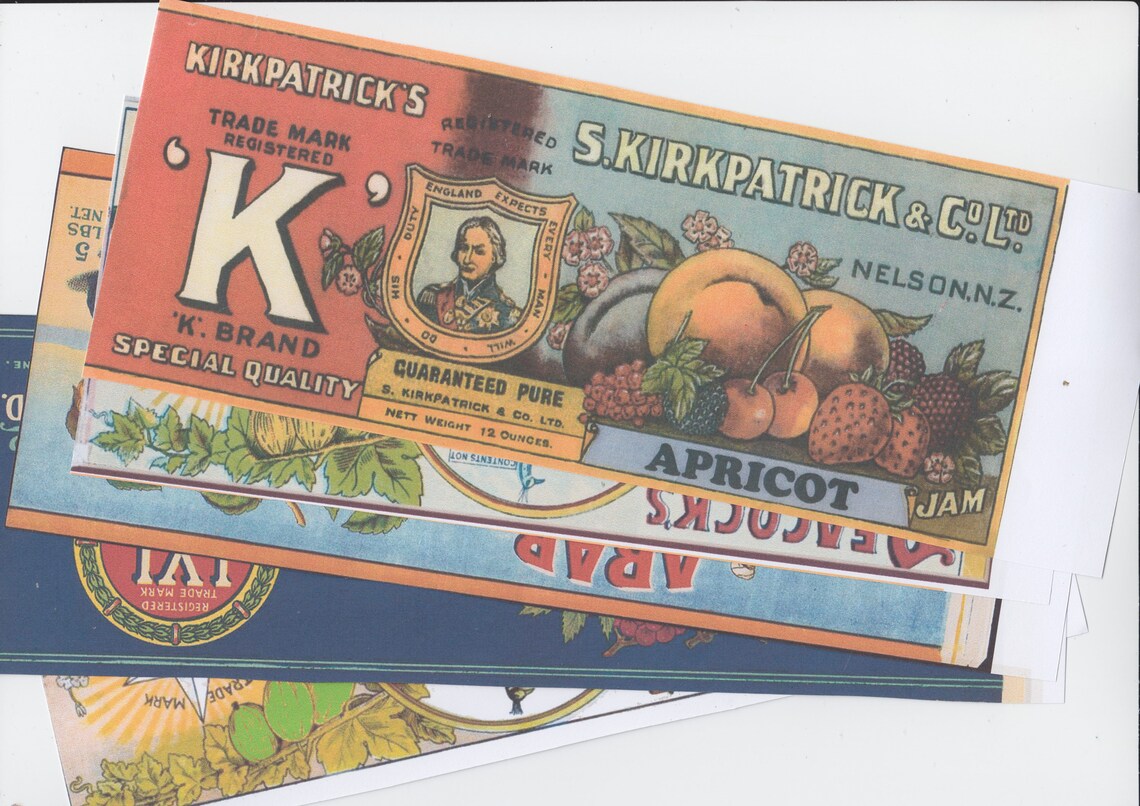 Set of 18 REPRODUCTION WW1 Era Jam Tin Labels - Etsy