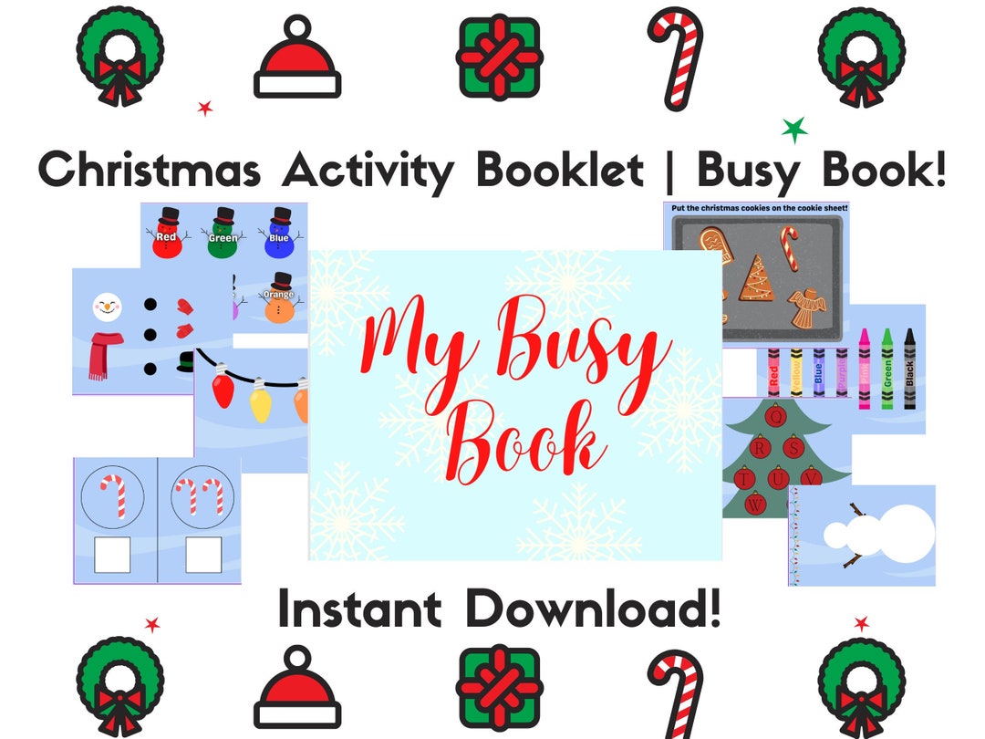 Toddler Busy Book Christmas Busy Book Quiet Book - Etsy