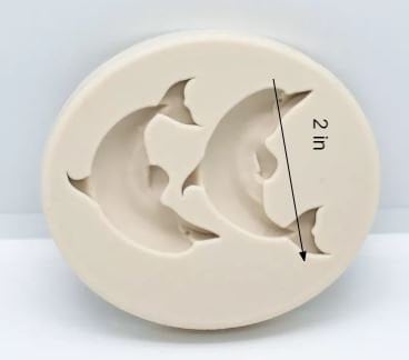 Dolphin Silicone Mold 2 Inch Dophins Mold Polymer Clay Silicone Mold ...