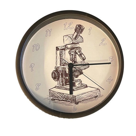 Classic Microscope 9 Wall Clock - Etsy