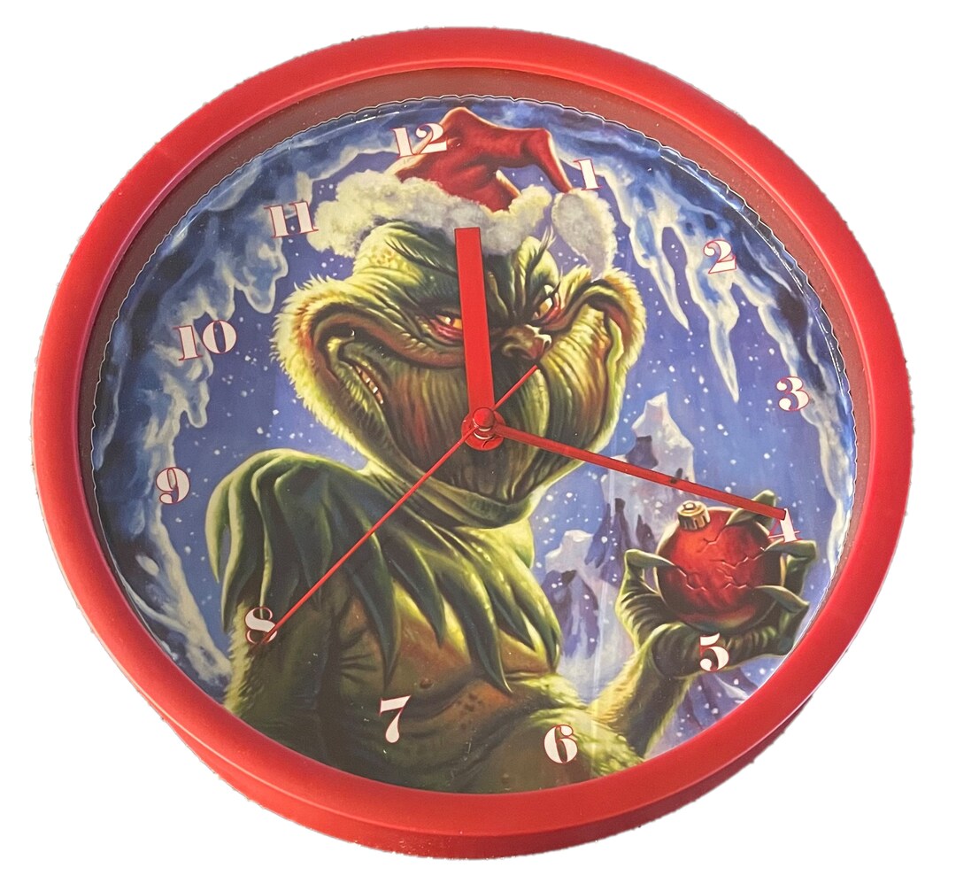 The Grinch 9" Wall Clock - Etsy