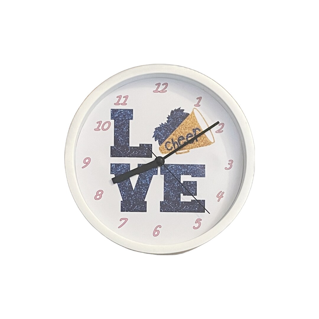 Cheerleading Clock 9' Wall Clock - Etsy