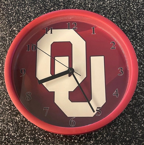 Oklahoma Sooners 9 Wall Clock | Etsy