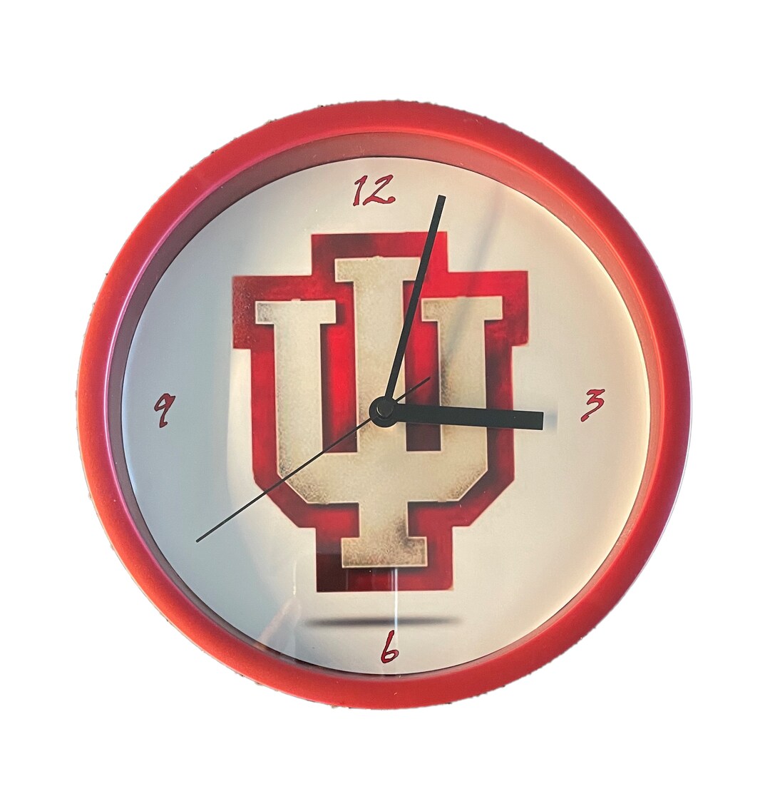 Indiana University 9 Wall Clock - Etsy UK