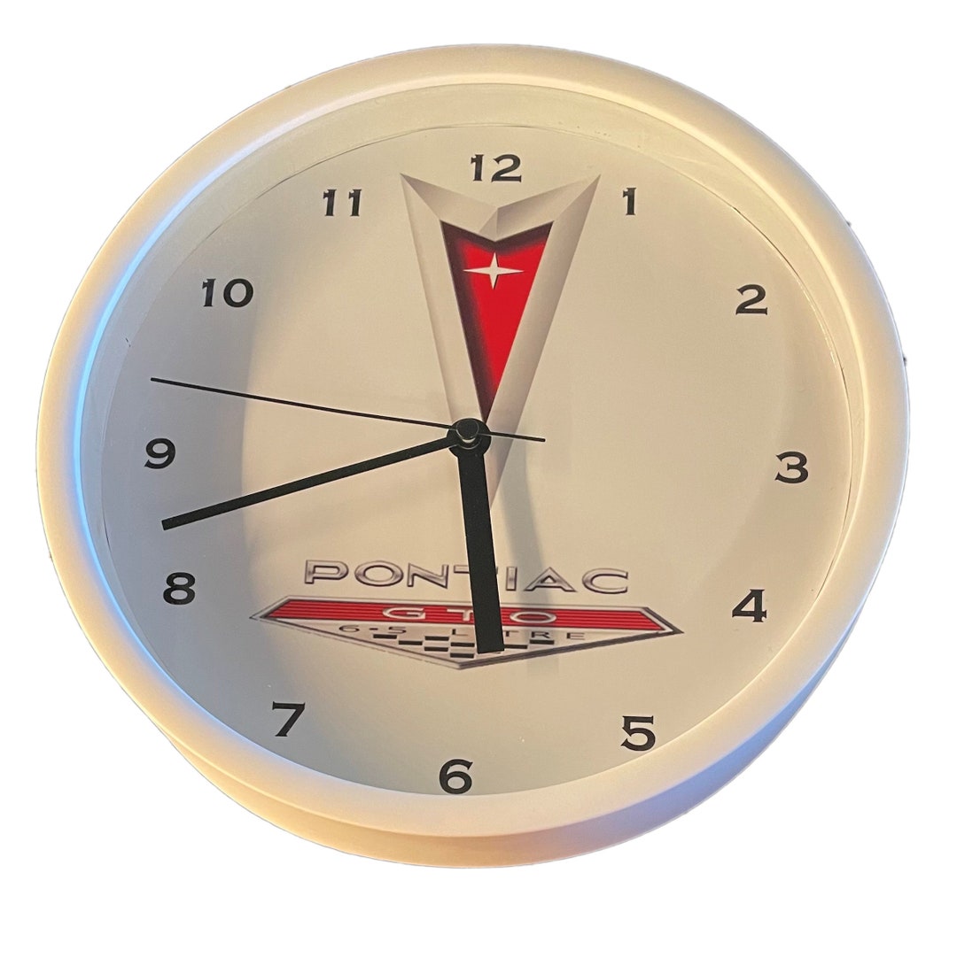 Pontiac 9" Wall Clock - Etsy