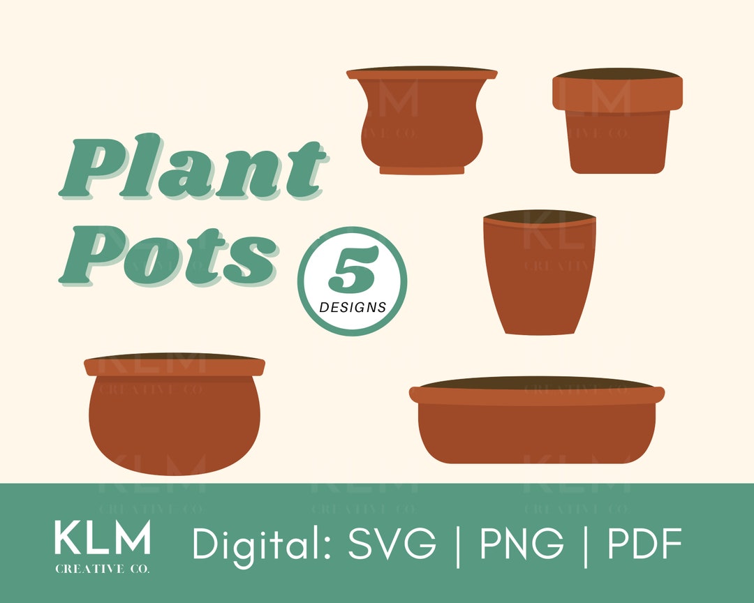 Plant Pot Svg, Succulent Svg, Plant Clip Art, Succulent Clipart, Plants ...