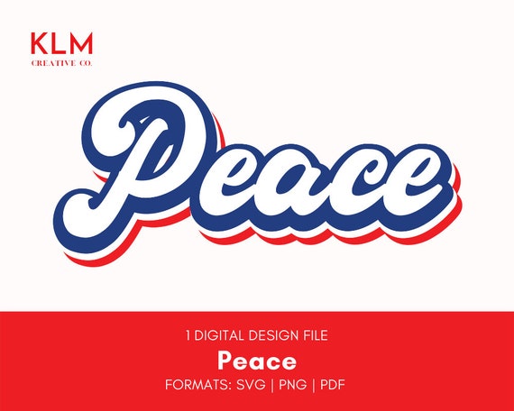 Peace Svg Peace Clipart Peace Word Svg Peace Peace Png | Etsy