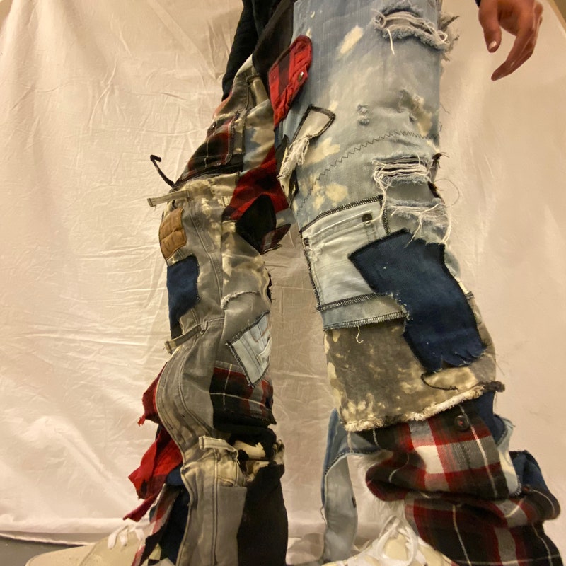 Patchwork Pants - Etsy