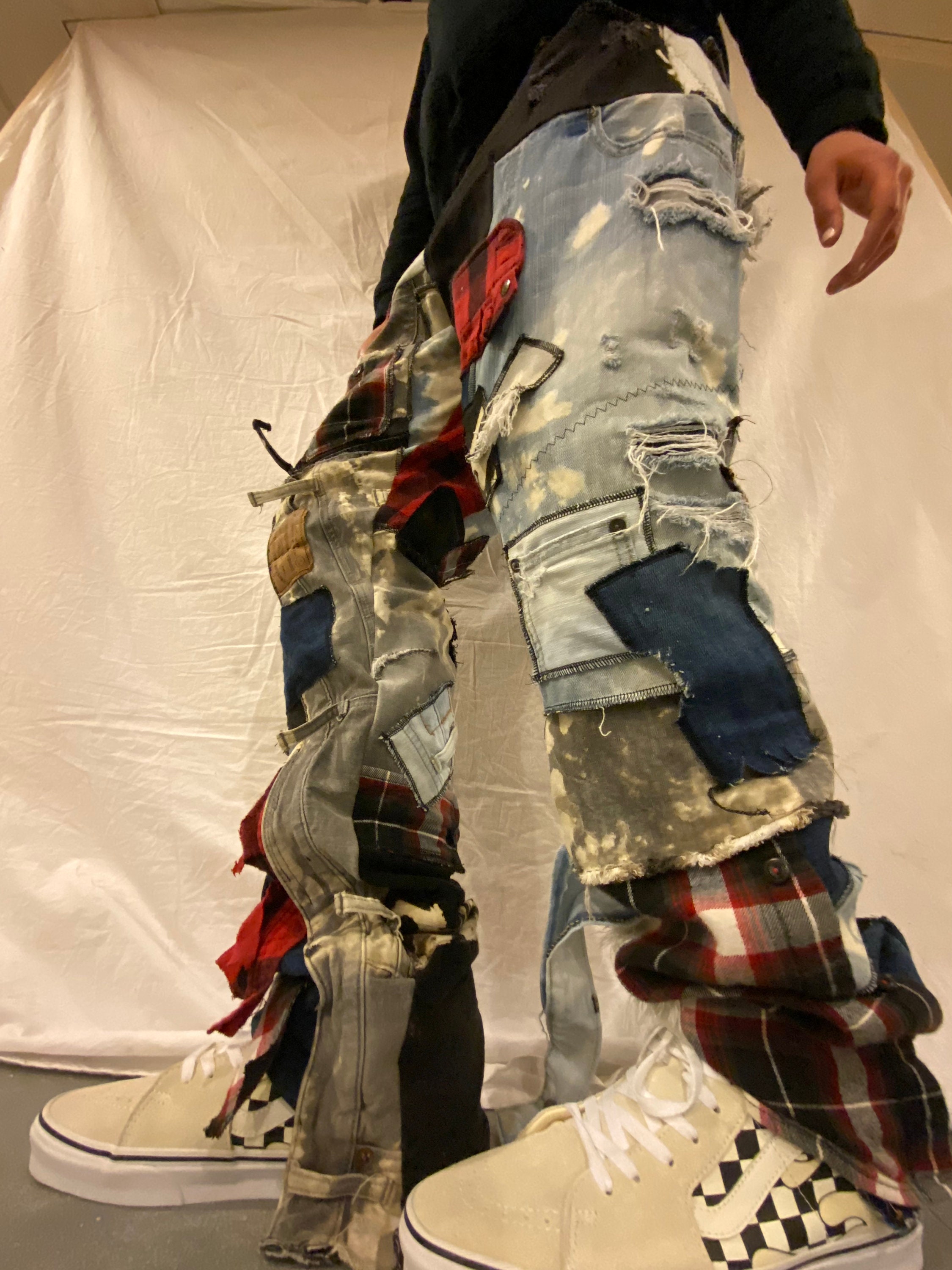 Patchwork Pants - Etsy