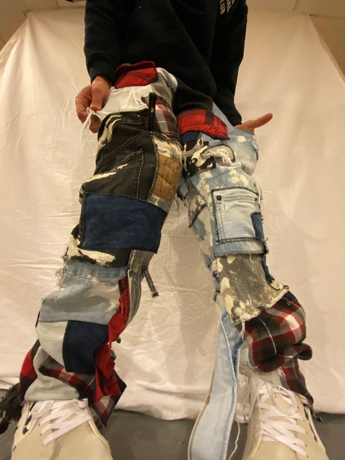 Patchwork Pants - Etsy