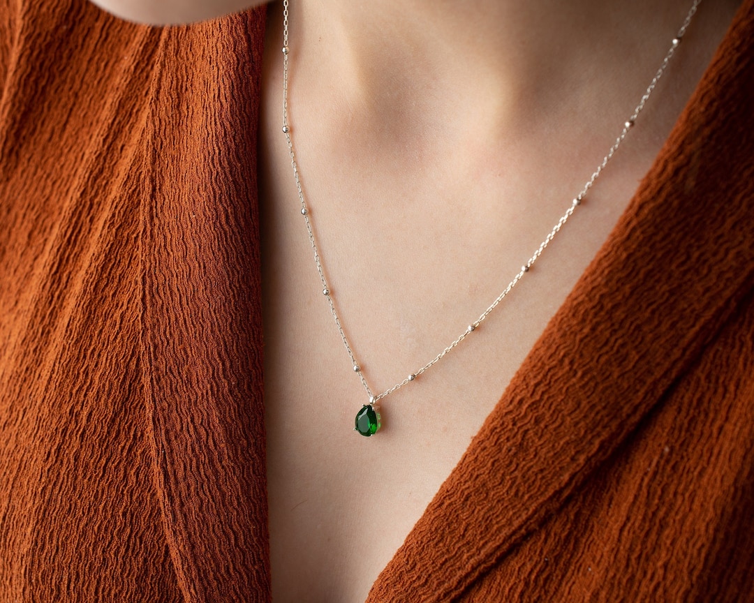 May Birthstone, Emerald Necklace, Birthstone Necklace, Birthstone ...