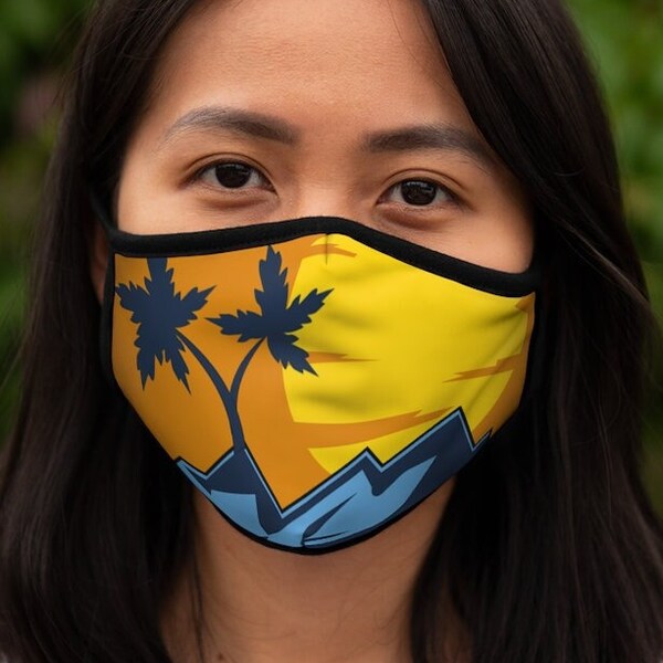 Tropical Face Mask - Etsy