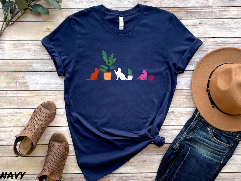 Lesbian Pride Flag T-shirt, Cats & Plants Tshirt, Subtle Lesbian Tee ...