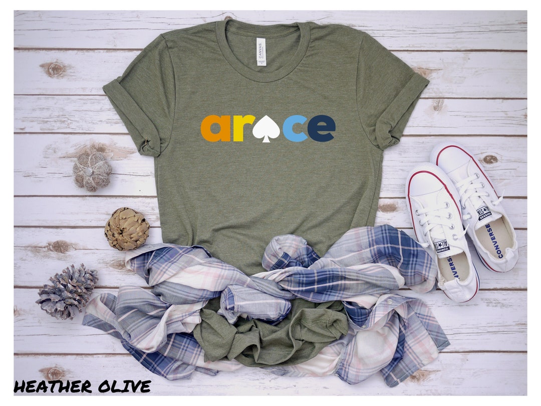 Aroace Spade T Shirt, Aro Ace Flag Tshirt, Aromantic Asexual Gift ...