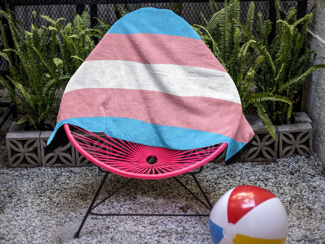 Transgender Beach Towel, Trans Flag Gift, LGBTQ Pride Month, Ftm ...