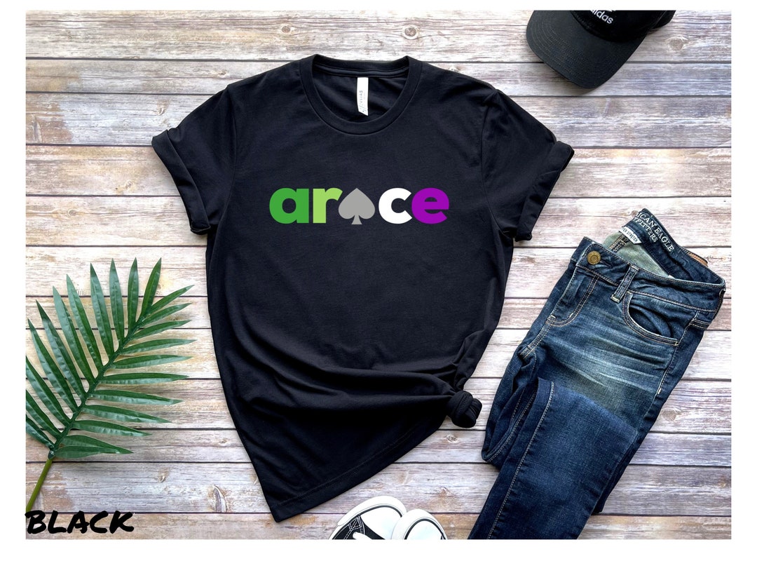 Aroace Spade T Shirt, Aro Ace Flag Tshirt, Aromantic Asexual Gift ...