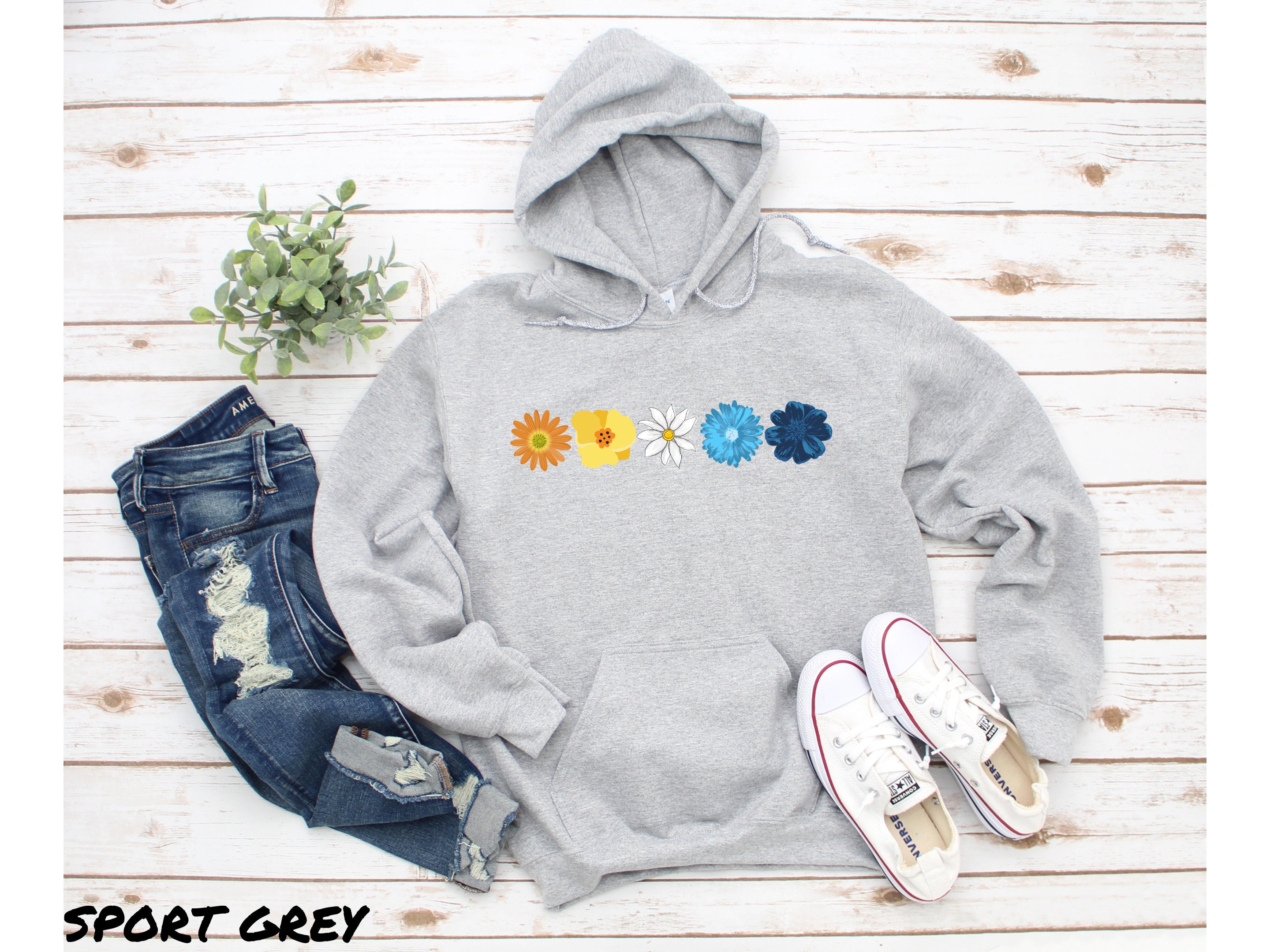Floral Aroace Hoodie, Aro Ace Flowers Gift, Aromantic Asexual Flag ...
