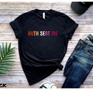 Lesbian T Shirt, Ruth Sent Me, Femme Flag RBG Gift, Discreet LGBT Pride ...