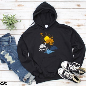 Aroace Hoodie, Cute Aro Ace Gift, Sun Cloud Art, Aromantic Asexual ...