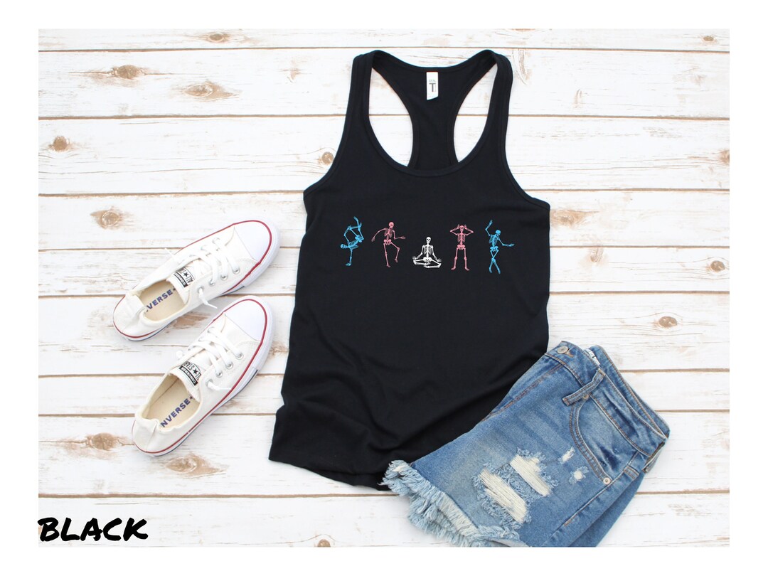 Halloween Transgender Tank Top, Trans Flag Skeletons, Ftm Mtf Tanktop ...
