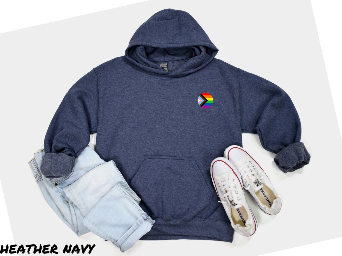 LGBTQIA Progress Hoodie Rainbow Flag Gift LGBT Sweatshirt - Etsy