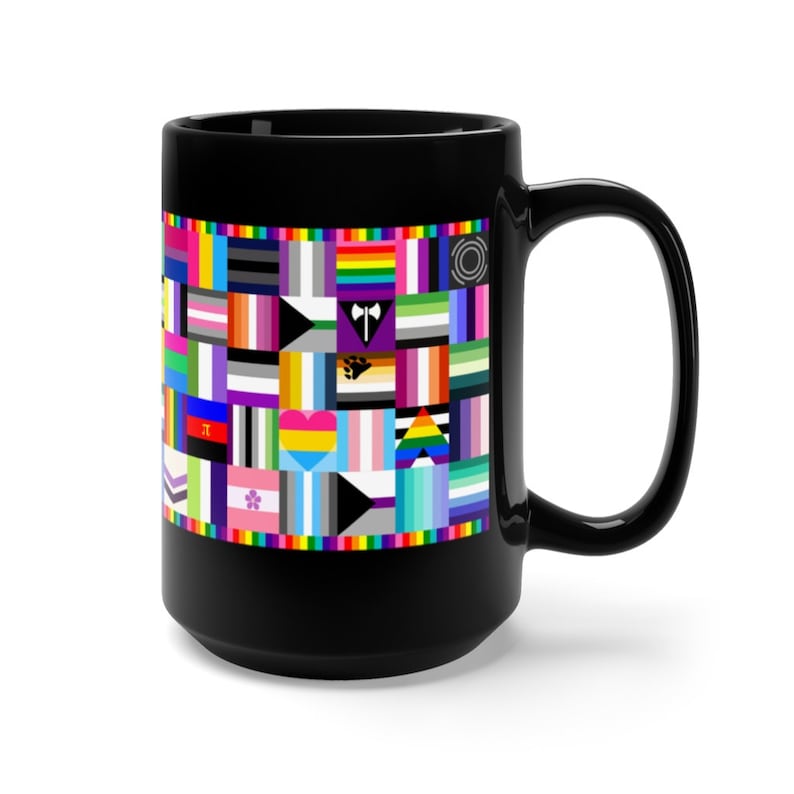 15 Oz. LGBTQ Coffee Mug LGBT Pride Flag Coffeecup LGBTQIA - Etsy