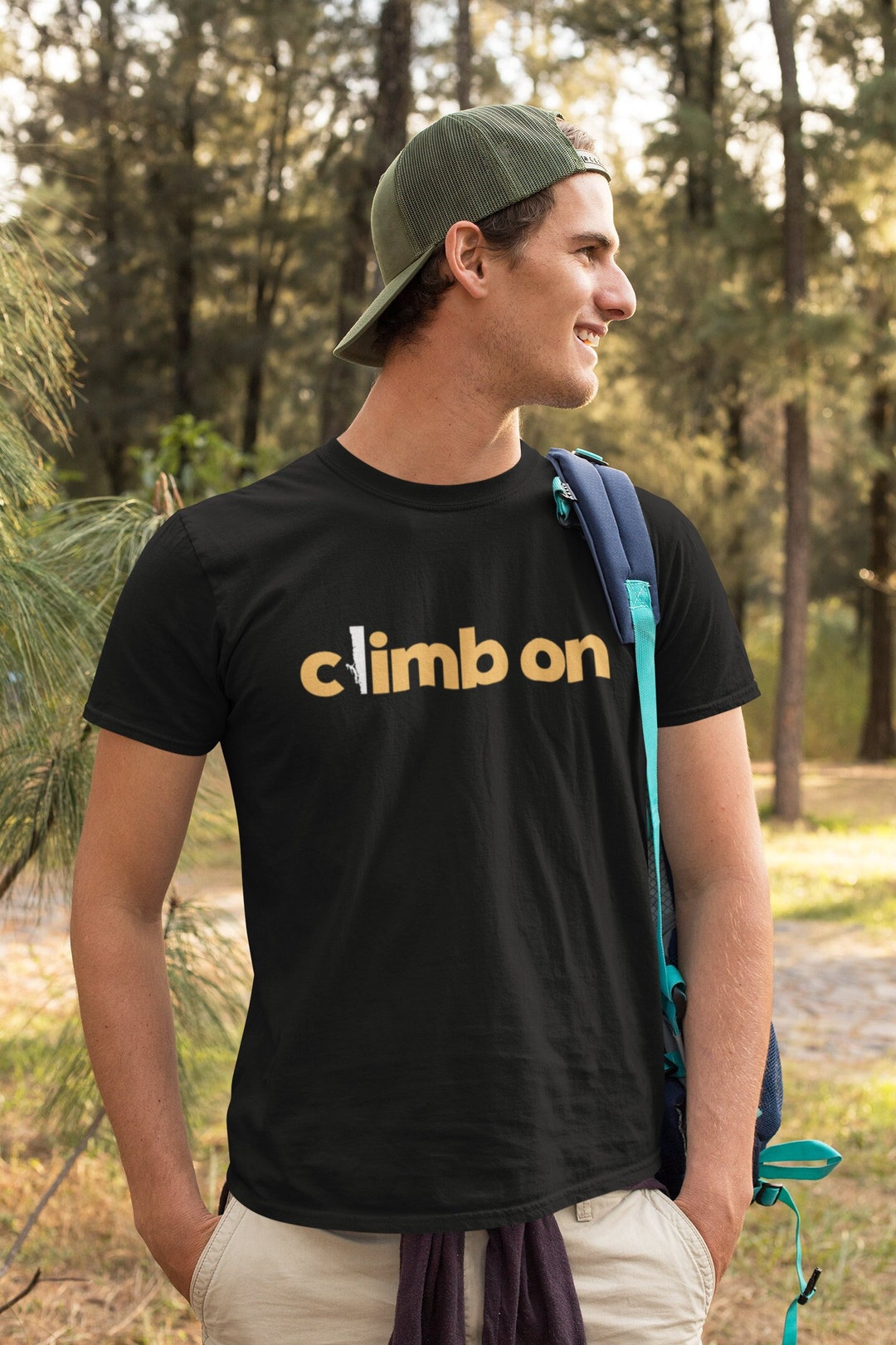 Rock Climbing T Shirt, Bouldering Tee, Climb On, Sport Climber Gift ...