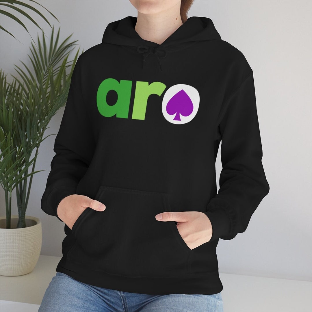 Aroace Purple Spade Hoodie, Winter Aro Ace Sweater, Aromantic Asexual ...