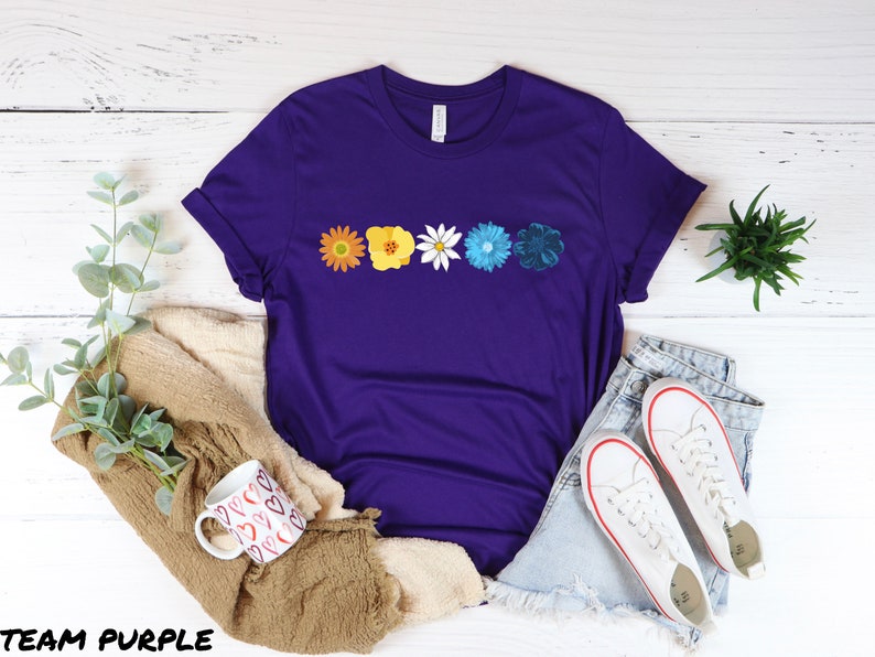 Aroace Flower T Shirt, Floral Aro Ace Flag, Aromantic Asexual Gift ...