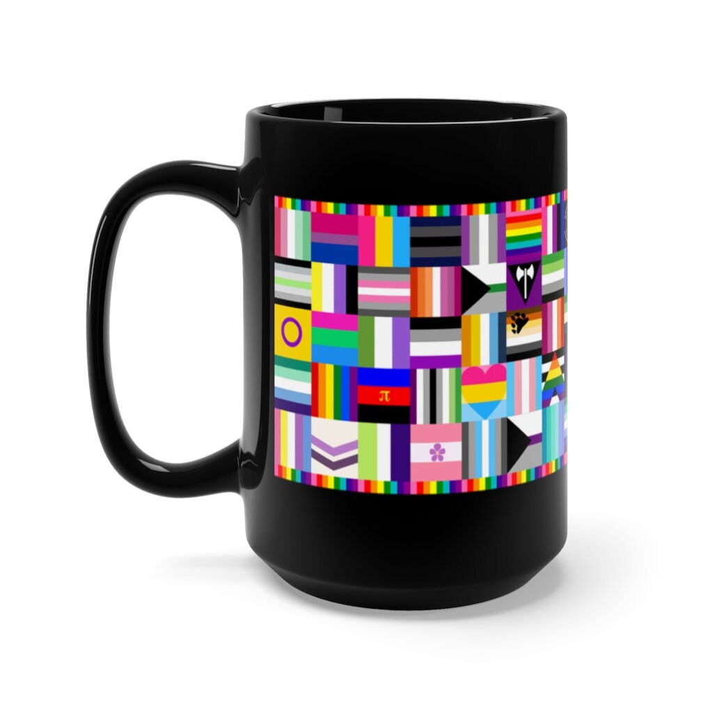 15 Oz. LGBTQ Coffee Mug LGBT Pride Flag Coffeecup LGBTQIA - Etsy