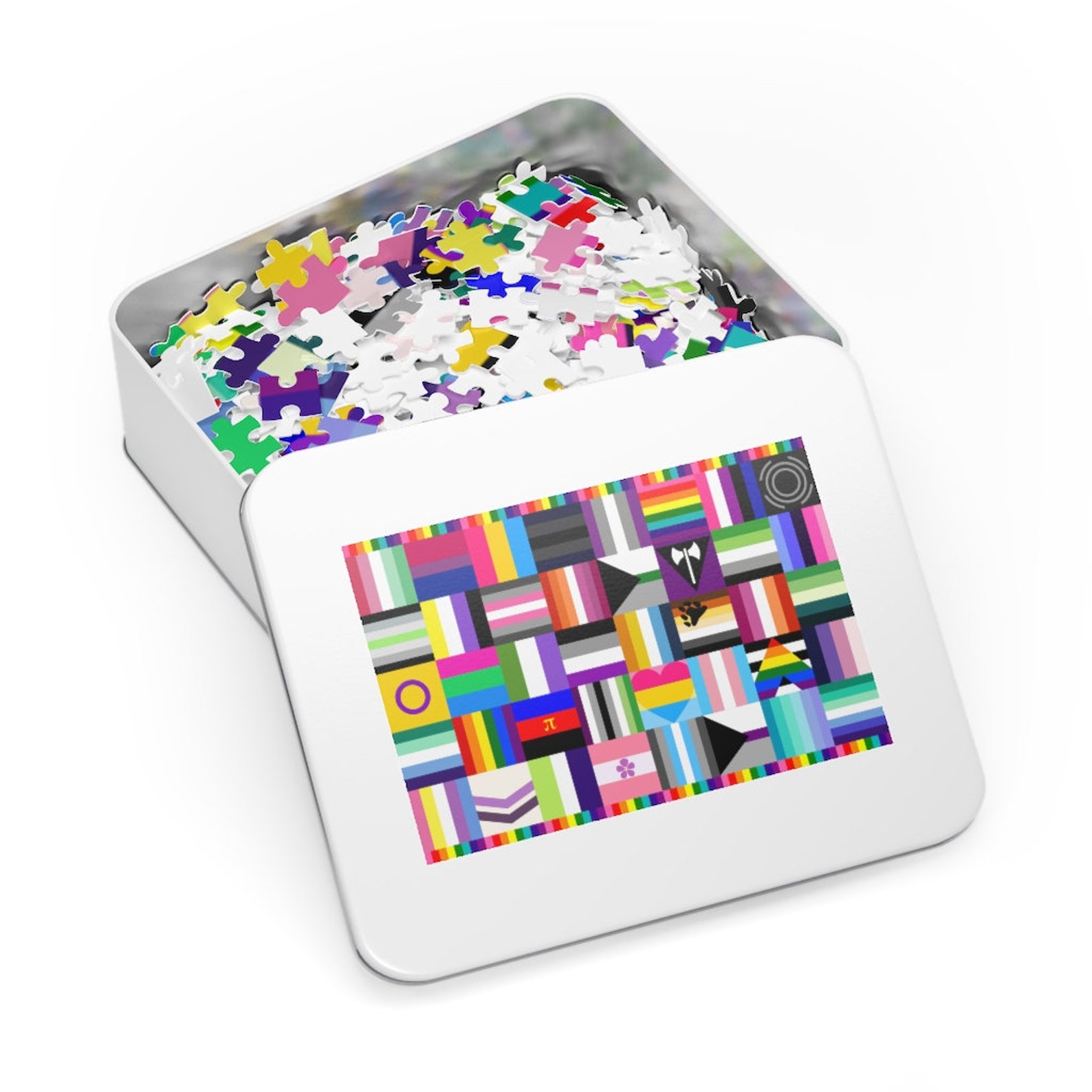 LGBTQ 1000 Piece Puzzle LGBTQIA Gift Jigsaw Flag Collage | Etsy