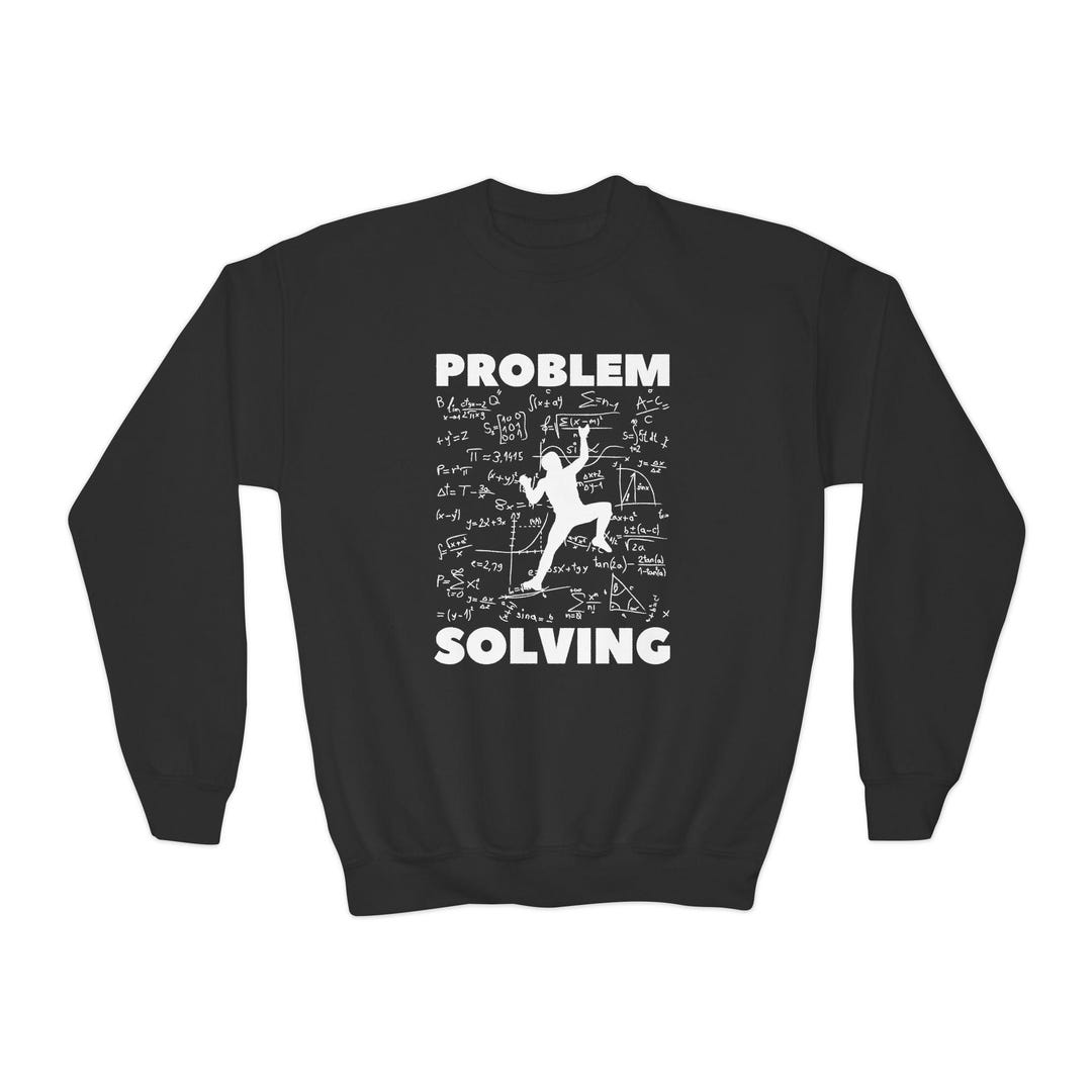 Rock Climbing Problem Solving Youth Crewneck Sweatshirt - Etsy