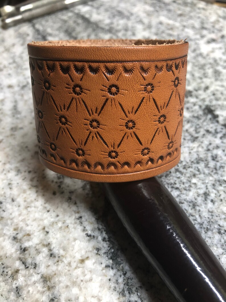 Handmade Tooled Leather Cuff Bracelet - Etsy