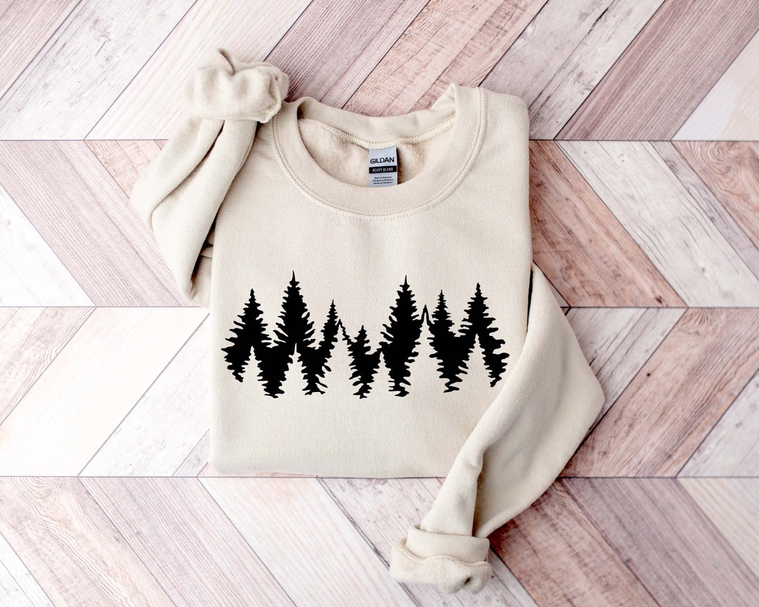 Forest Sweatshirt, Forest Tree Sweatshirt, Outdoors Sweatshirt, Woods ...