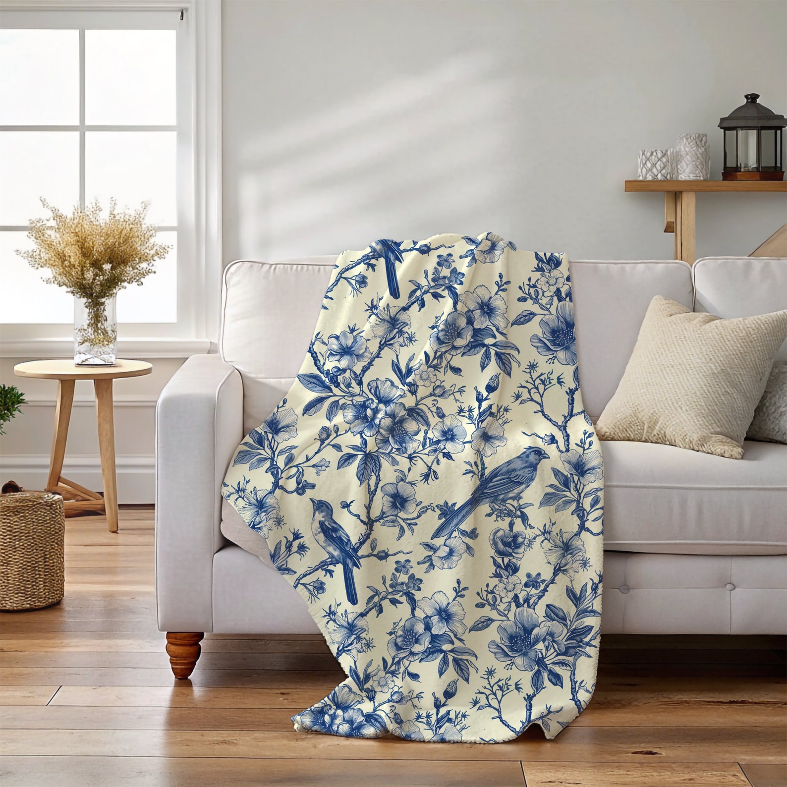Grandma Core Decor Blanket Comforter Soft Granny Chic Bedspread Toile ...