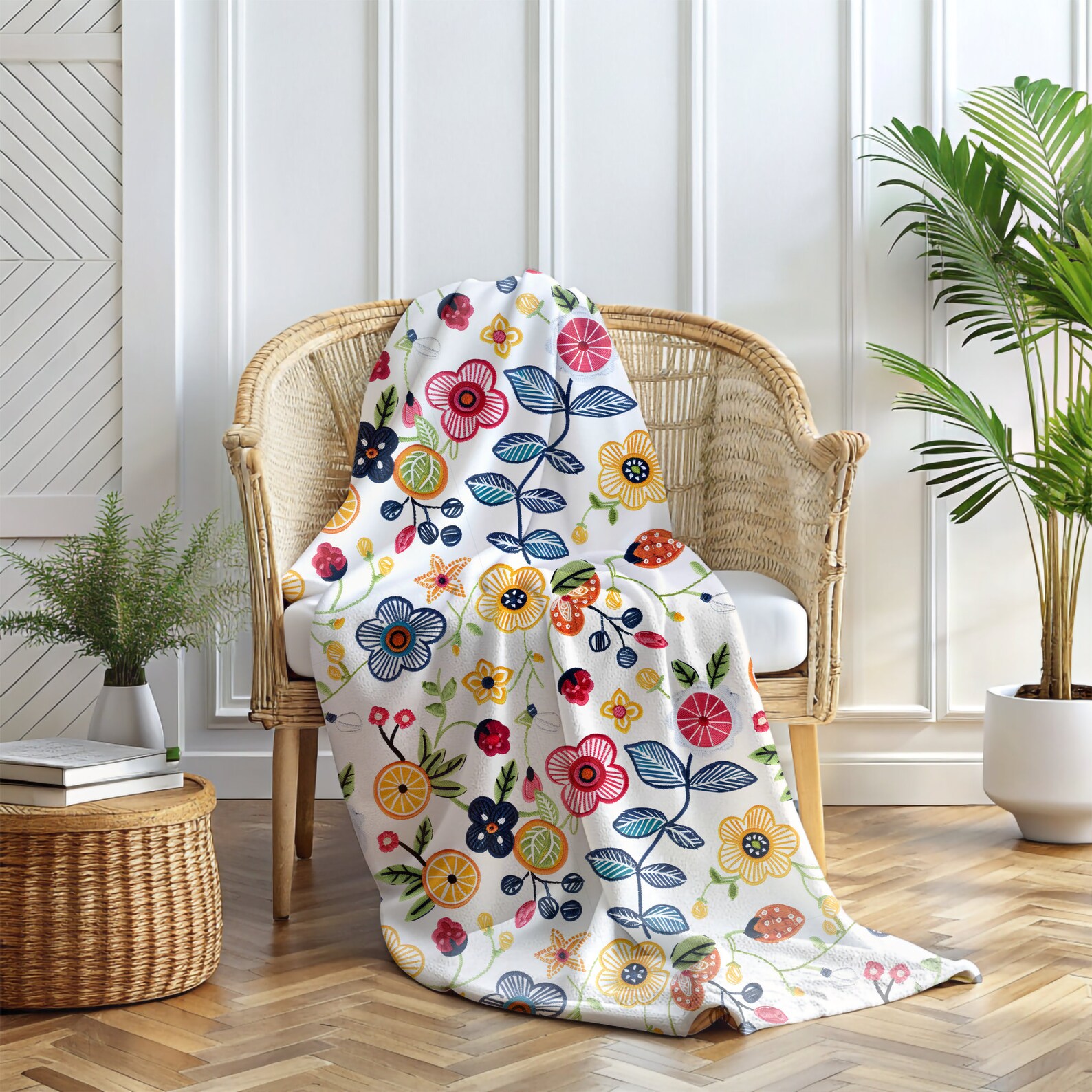 Grandma Core Decor Bright Floral Comforter - Cozy Retro Granny Chic ...