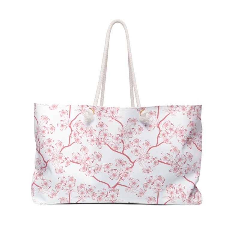Oversized Tote Bag - Big Cherry Blossom Sakura Floral, Colorful, Extra ...