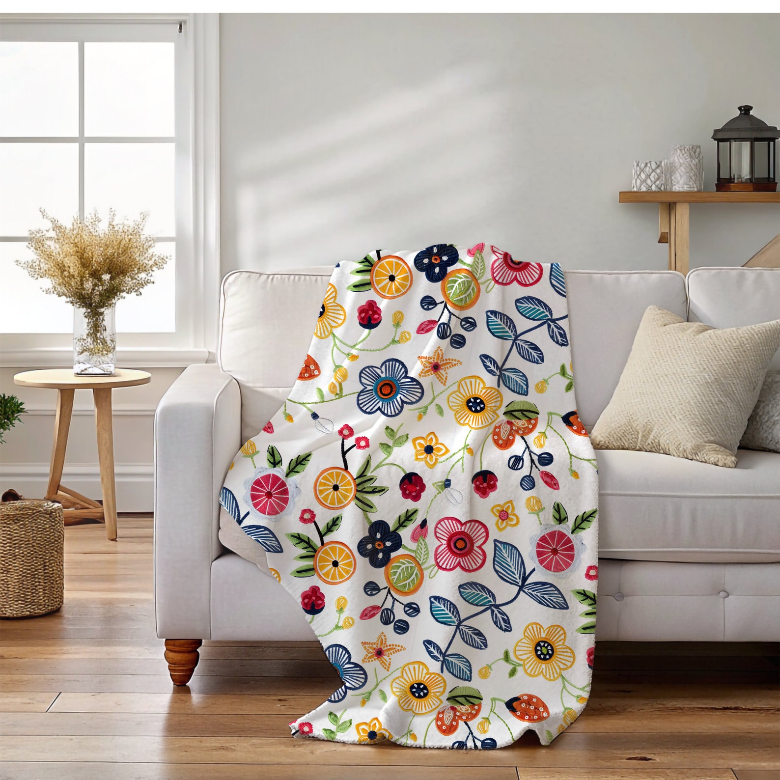 Grandma Core Decor Bright Floral Comforter - Cozy Retro Granny Chic ...
