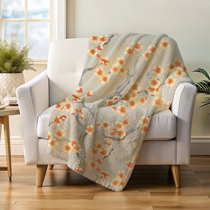 Japandi Decor Throw Blanket Couch Wabisabi Wabi Sabi Art Japanese ...