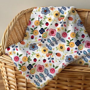 Grandma Core Decor Bright Floral Comforter - Cozy Retro Granny Chic ...
