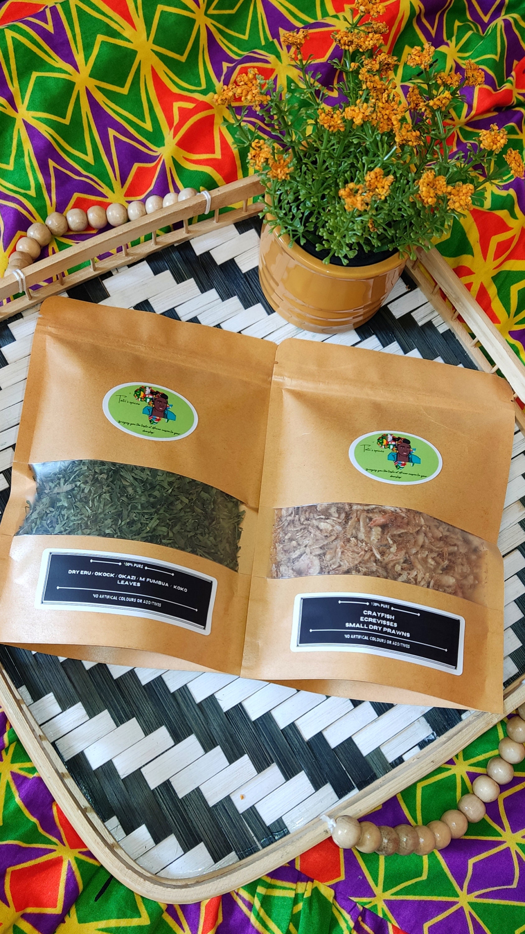 Eru Pack / Dry Eru Leaves / Crayfish / Cameroon Spices / Tatistore. - Etsy