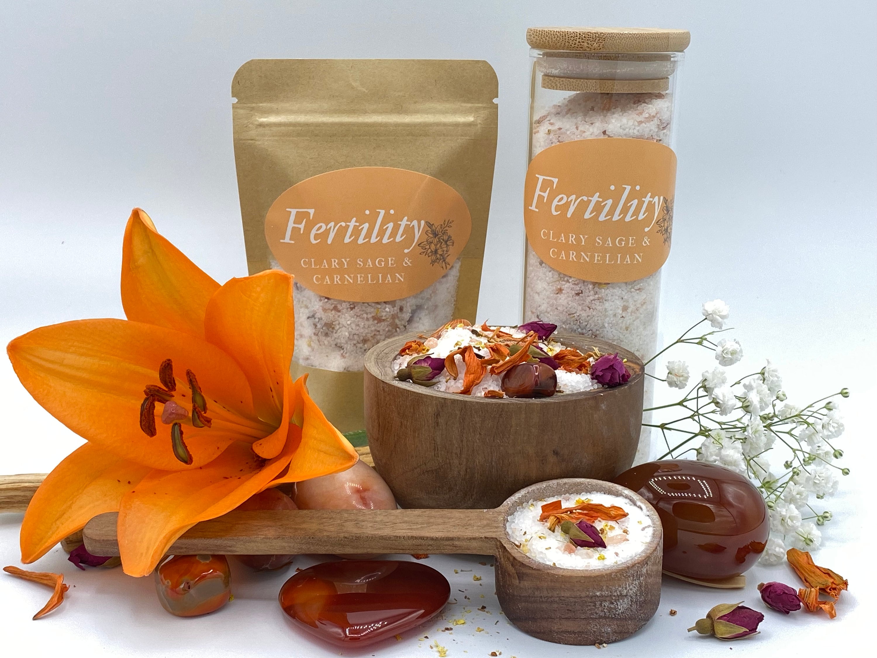 Fertility Ritual Oil Manifestation Bath W/ Crystal Premium Gift Set - Etsy